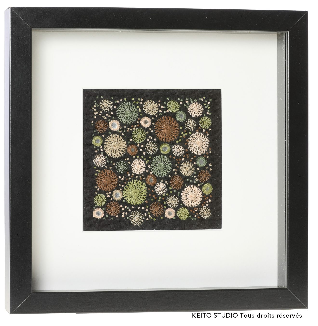 Kit broderie carré Sarguna - KEITO STUDIO broderie indienne